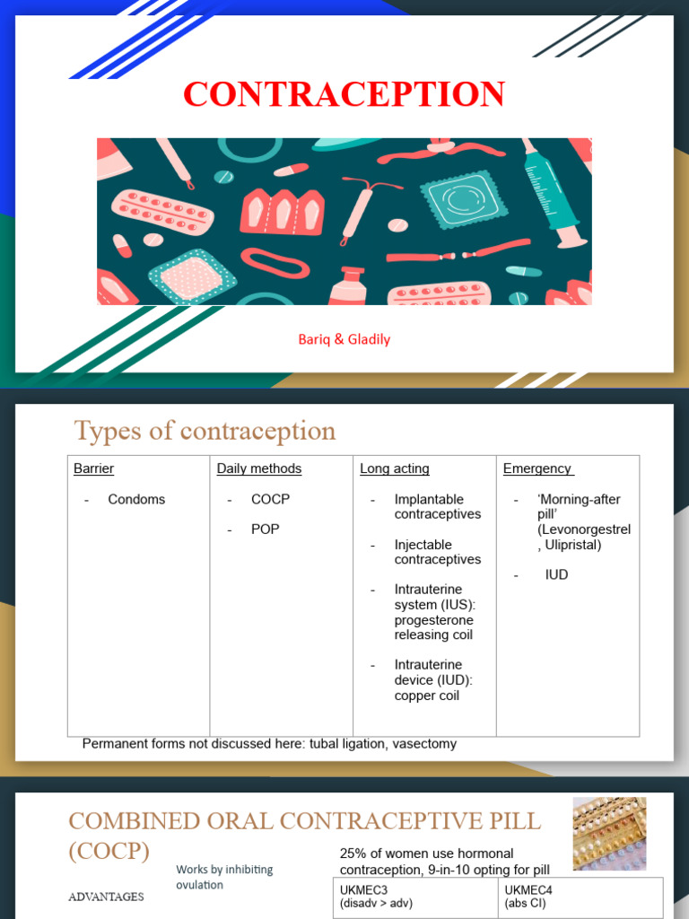 Contraception & HRT | PDF | Birth Control | Combined Oral Contraceptive ...