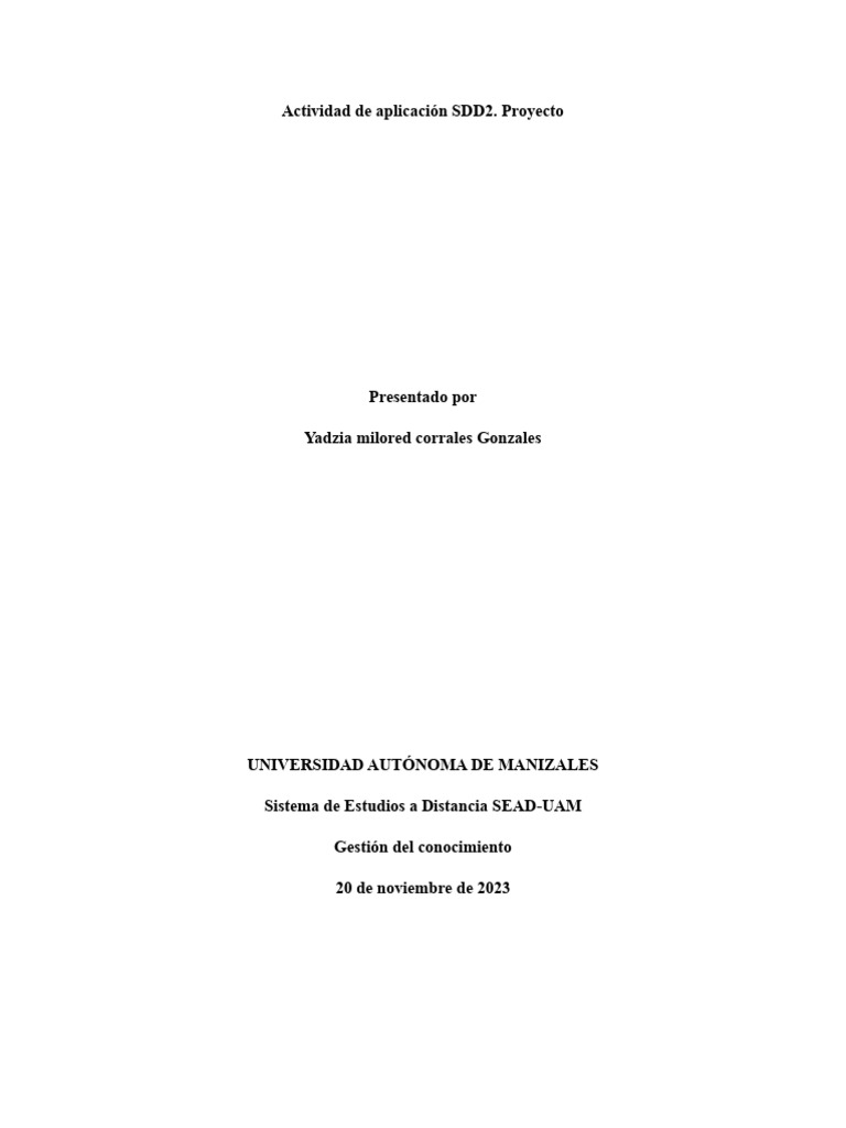 Actividad de Aplicación SDD2 | PDF | Conocimiento administrativo | Evaluación