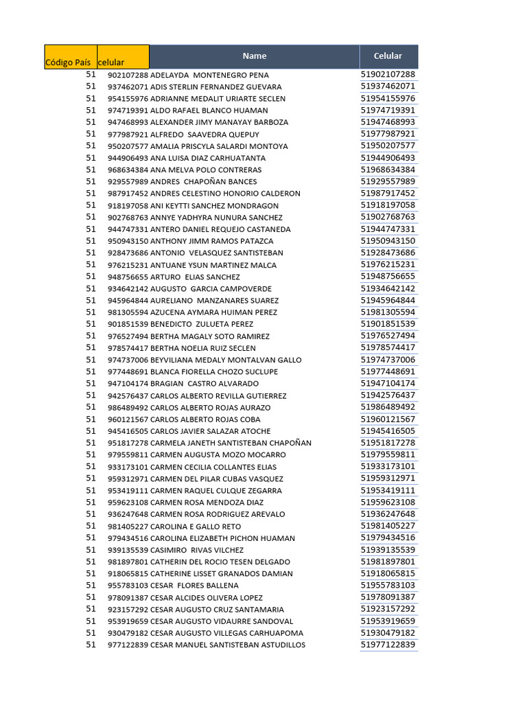 WAPI N 2 Contact List | PDF