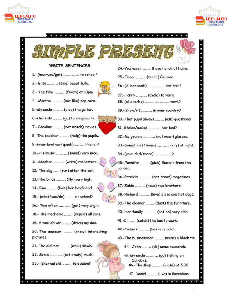 SIMPLE-PRESENT-EXERCISES | PDF