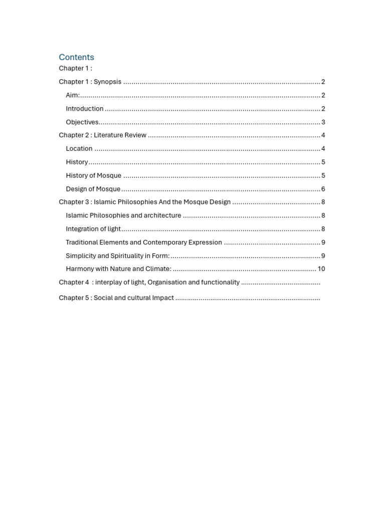 Chapterization, Literature Review | PDF | Mosque | Building Insulation