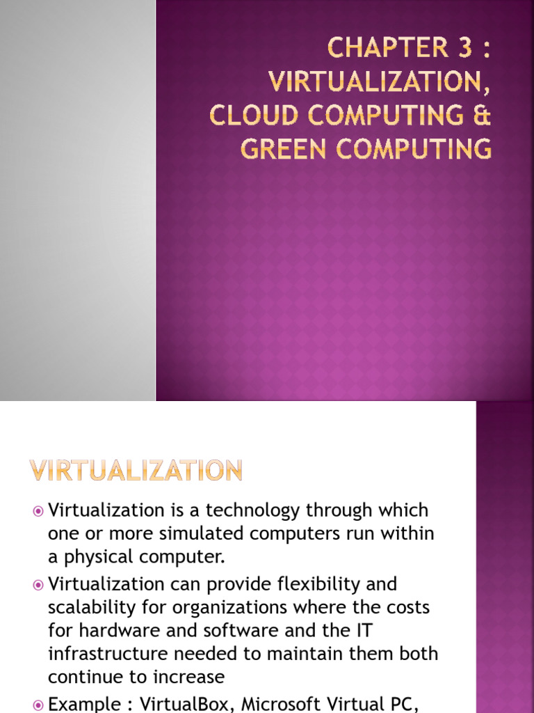 Chapter 3 - Virtualization, Cloud-Computing - Green Computing | Download Free PDF | Cloud ...