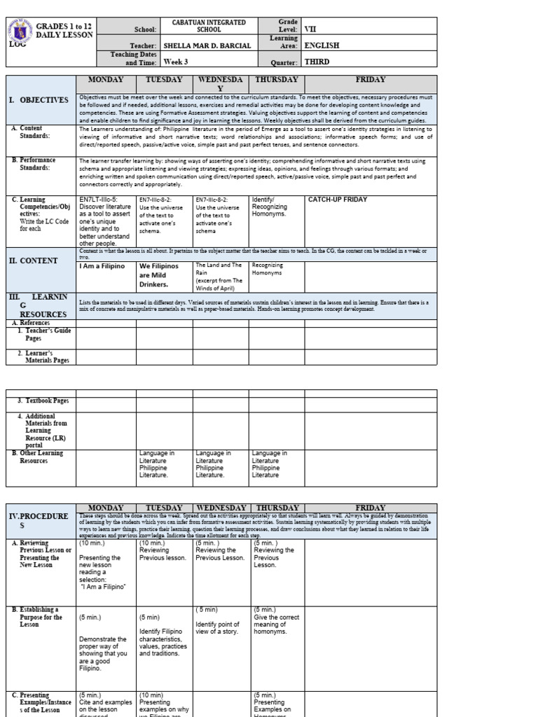 Week 3 | PDF | Learning | Teachers