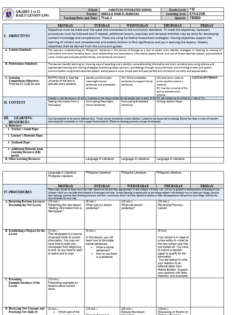 Week 4 Pdf Learning Teachers