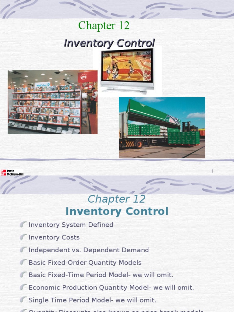 Chap 12 Inventory Management | PDF | Inventory | Supply Chain Management