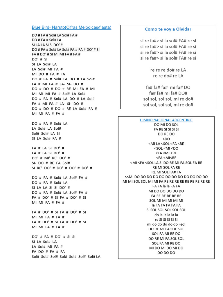 Blue Bird | PDF | Composiciones Musicales | Teoría musical