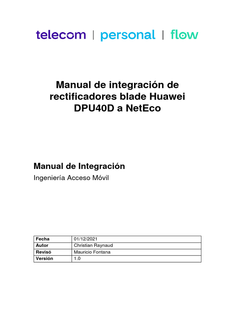 Integración DPU40D en NetEco | PDF | Lte (Telecomunicaciones) | Cartografía