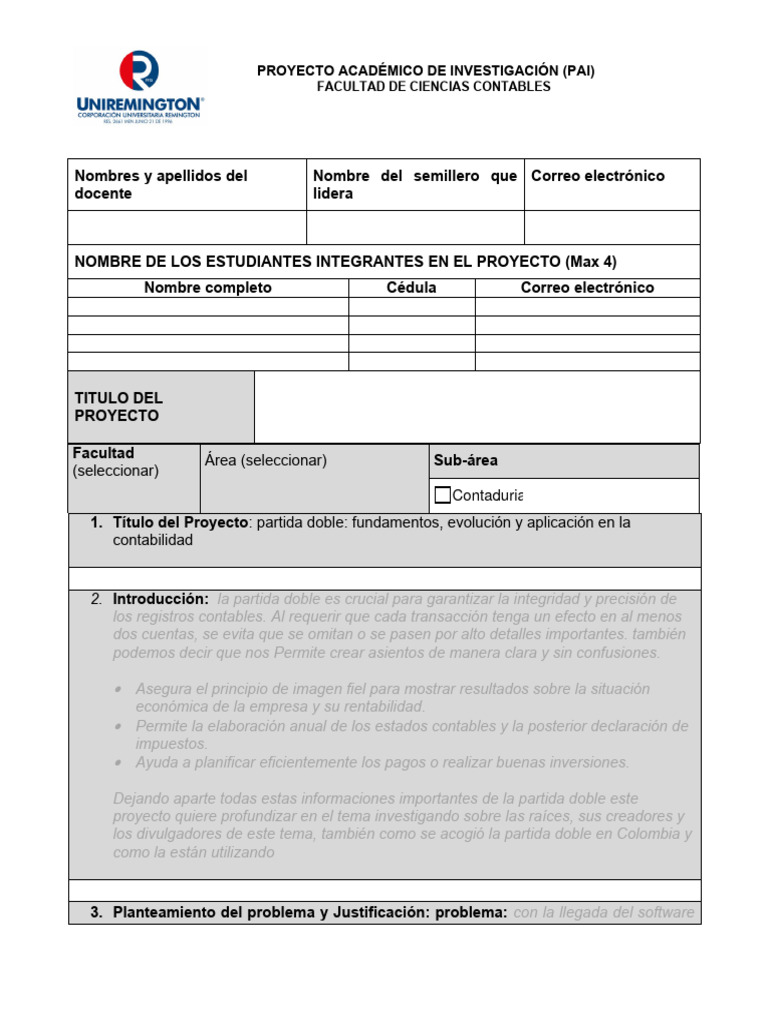 Formato Pai | Descargar gratis PDF | Contabilidad