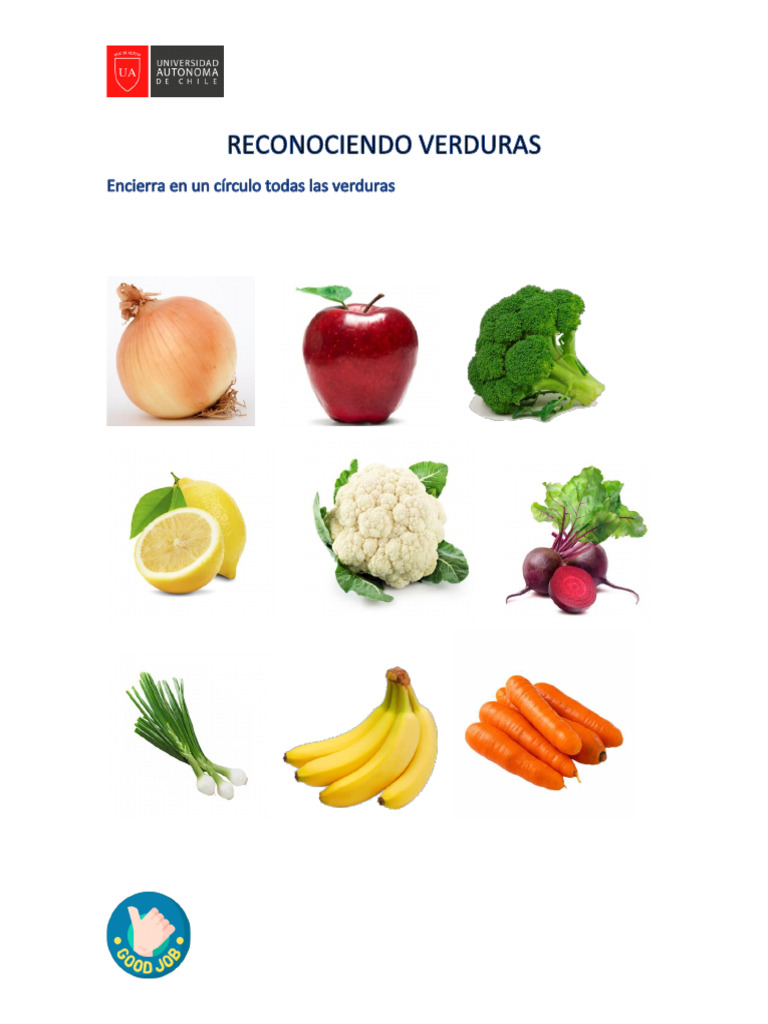 Actividad Verduras | PDF