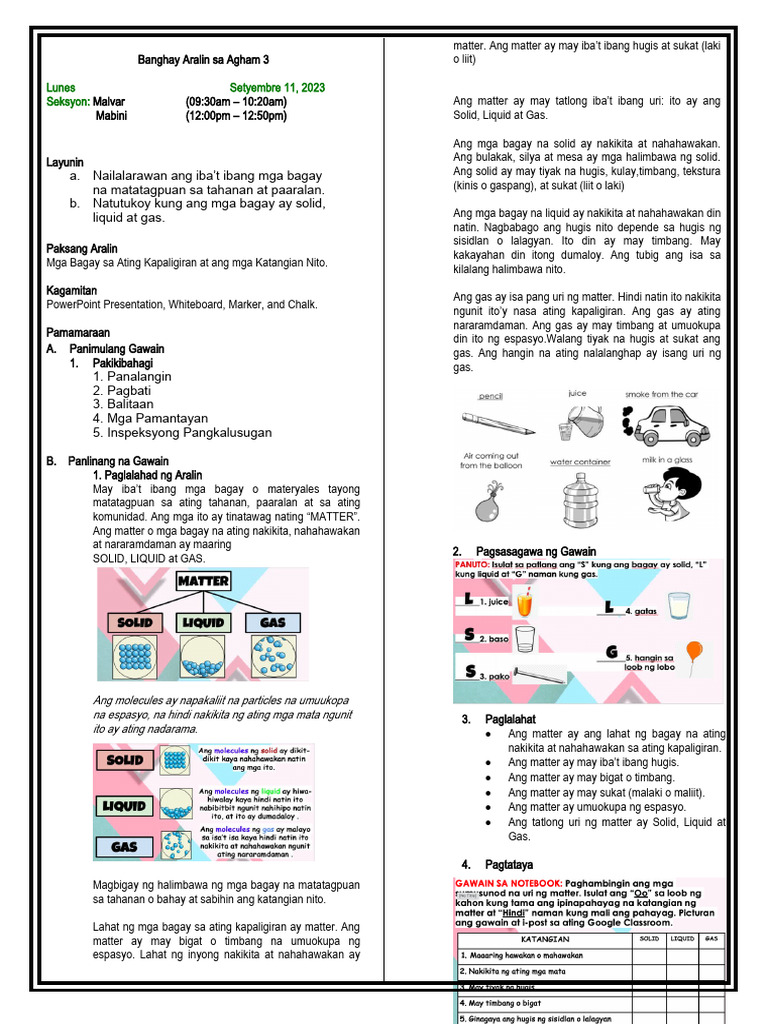 DLP Q1 Week1 DAY1 Science | PDF