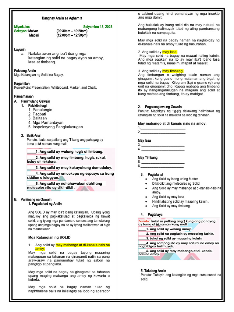 DLP Q1 Week1 DAY3 Science | PDF