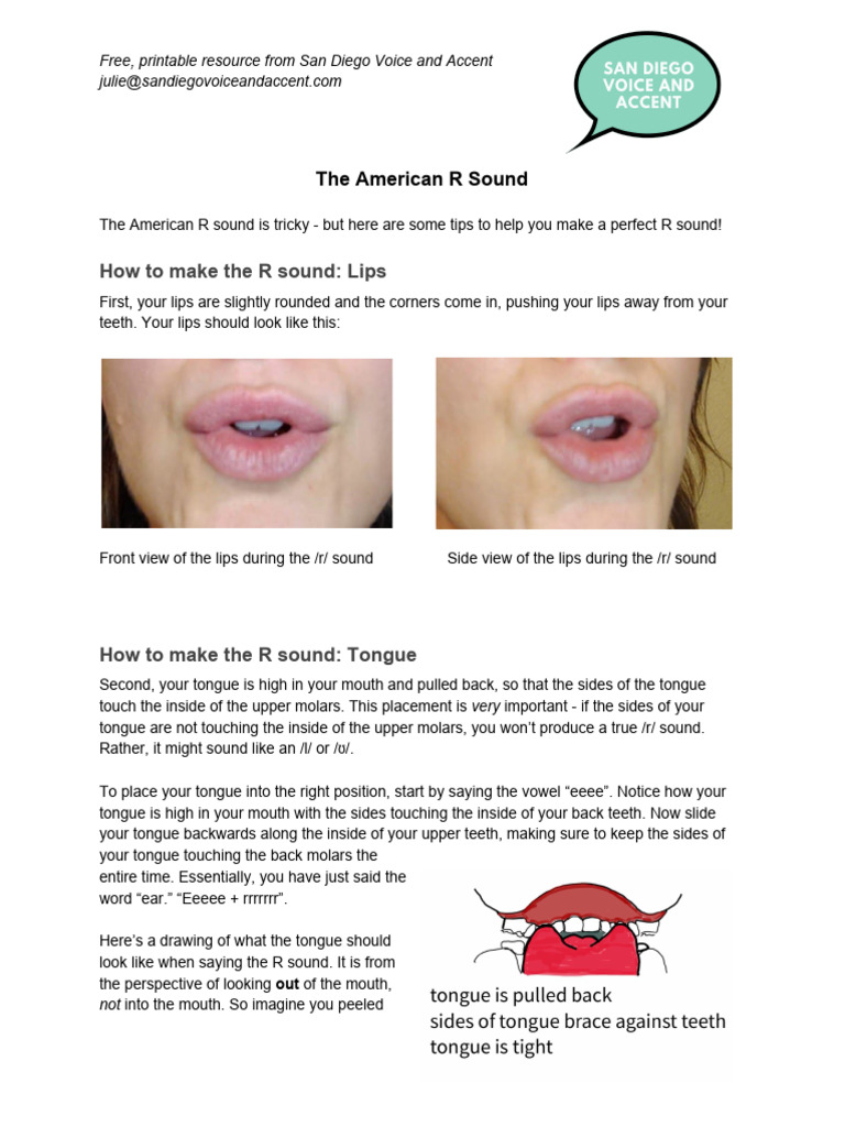Mastering the American R Sound Guide | PDF | Vowel | Mouth