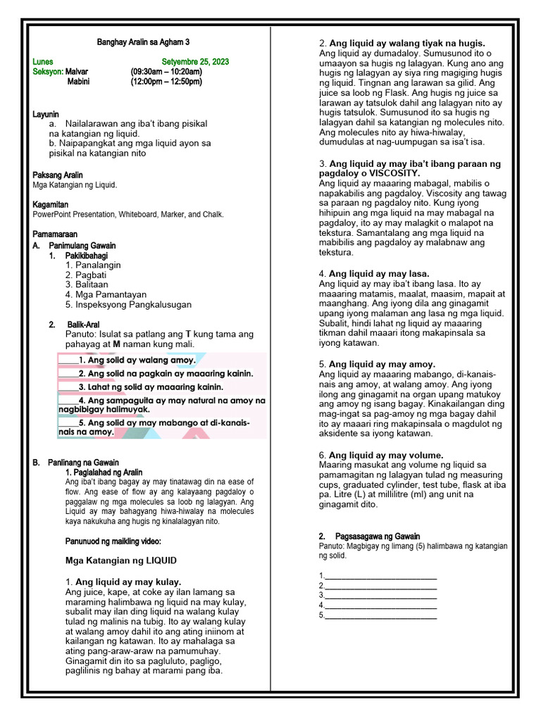 DLP Q1 Week2 DAY6 Science | PDF