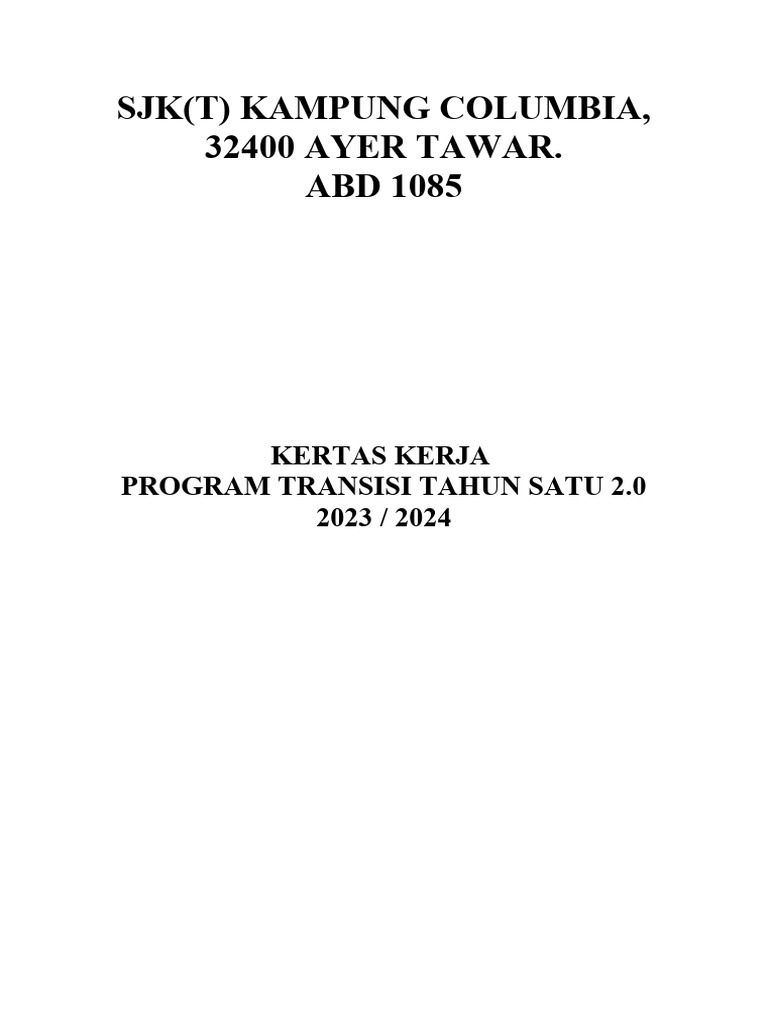 Jadual Transisi 2023 | PDF