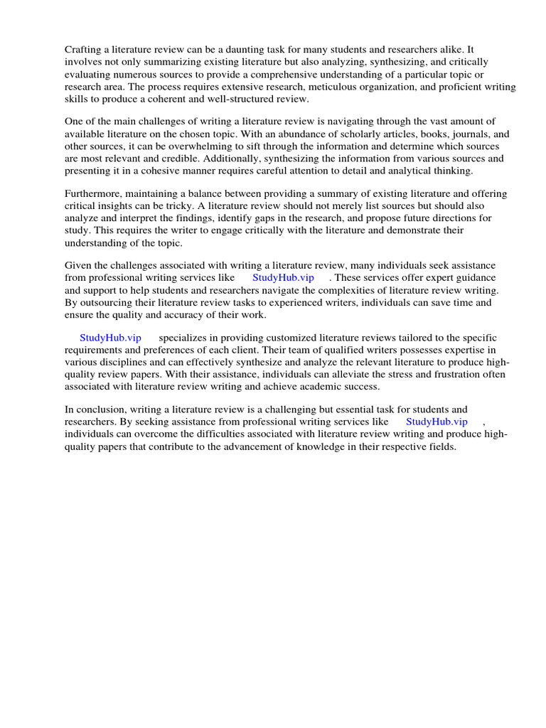 Examples of Literature Review Paper | PDF | Literature Review | Thesis