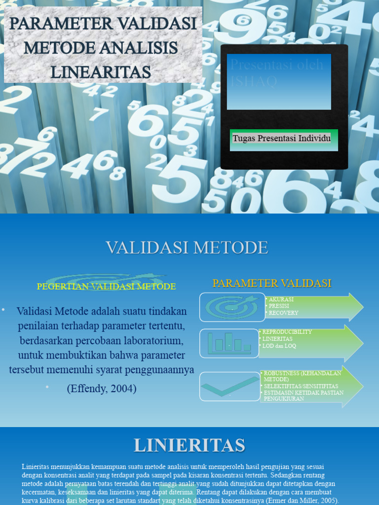 Parameter Validasi Metode (Linieritas) | PDF