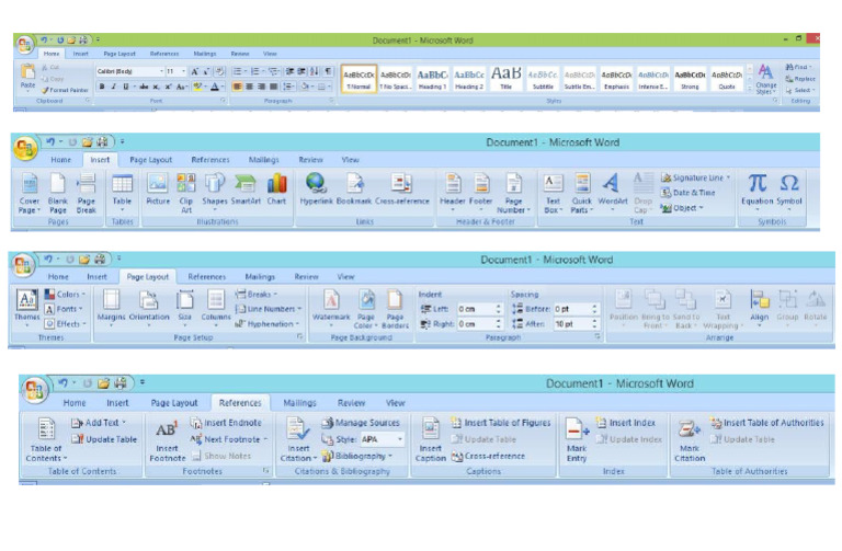 Perkenalan Menu Bar Word | PDF