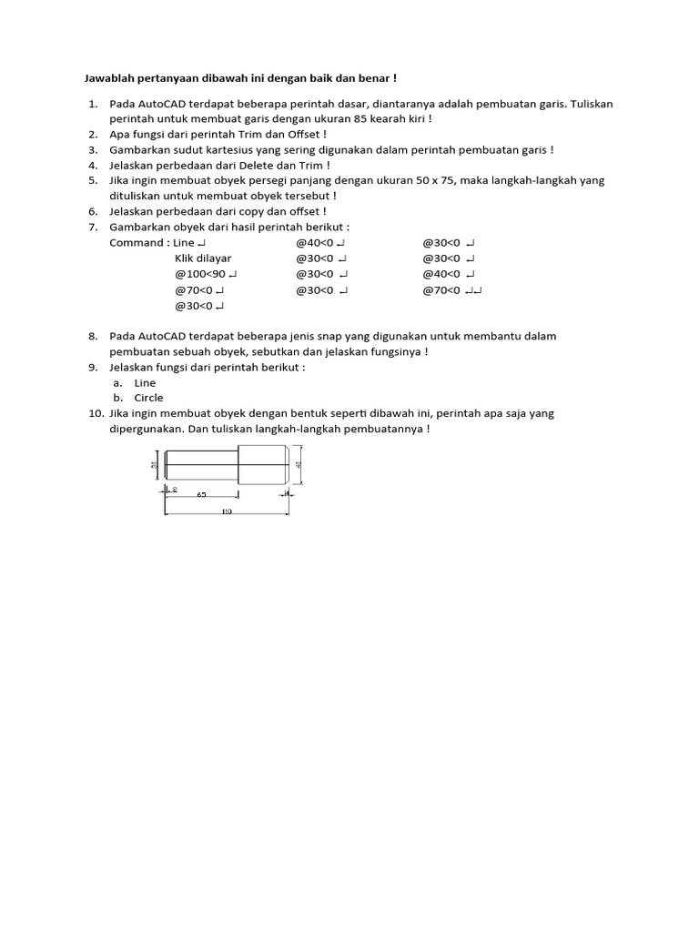 Soal Autocad Xi Semua Jurusan Pdf