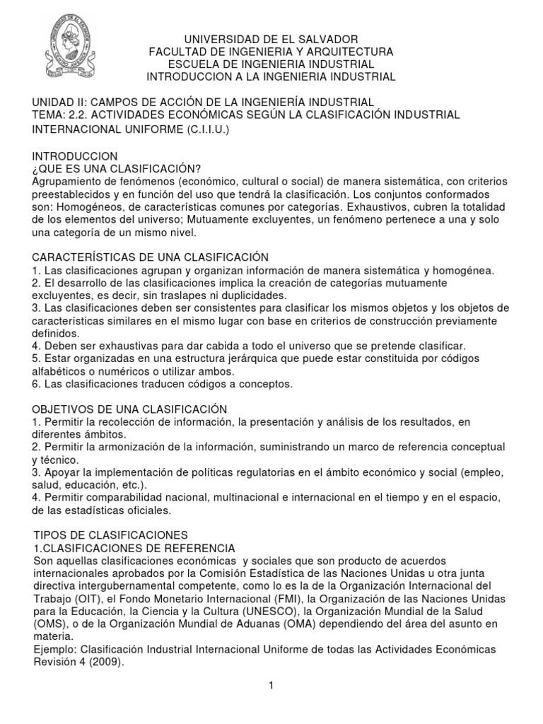 Clasificación CIIU en Actividades Económicas | PDF | Estadísticas | Censo