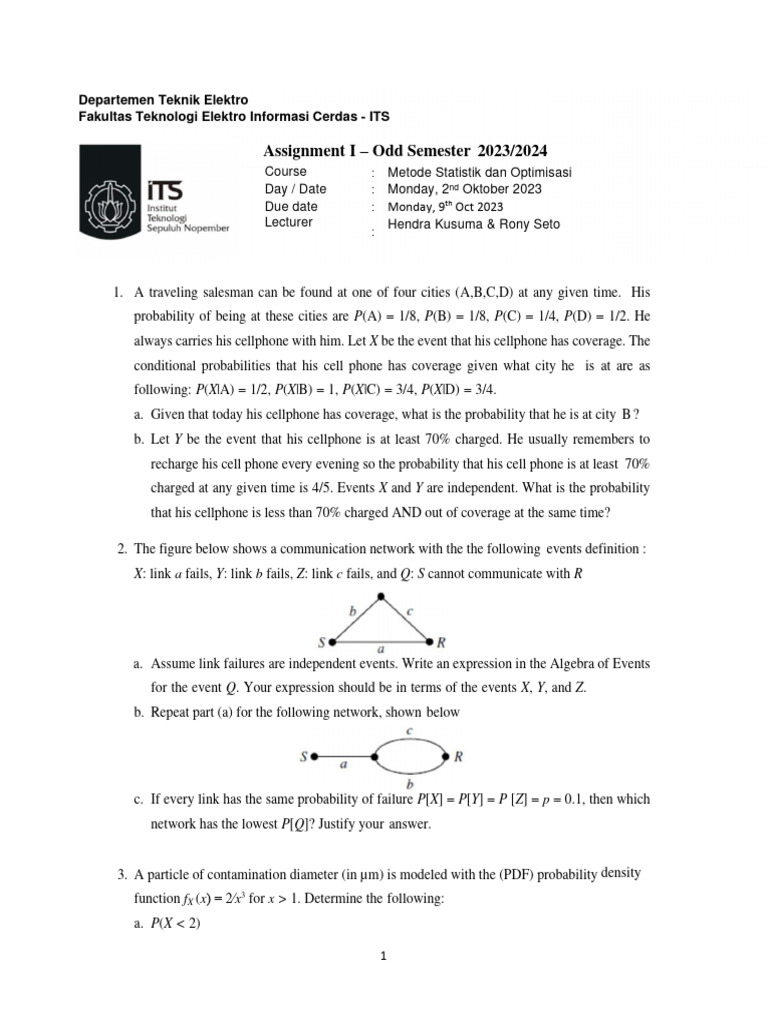 Assignment I Stat_Methods | PDF | Physics | Mathematics
