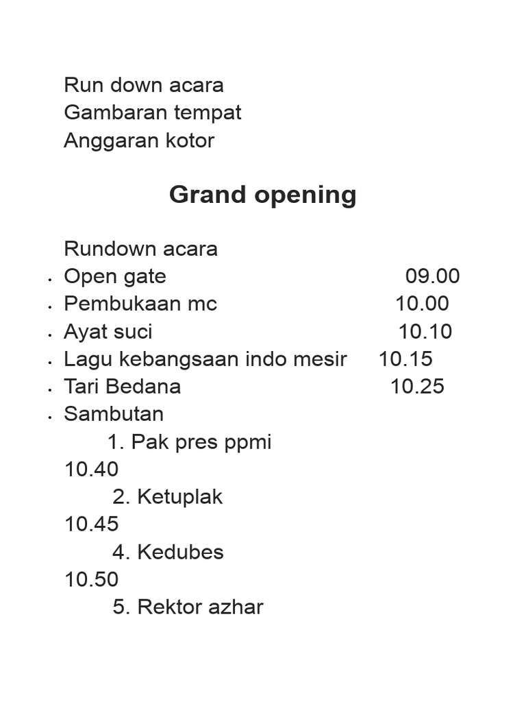 Rundown GOGC | PDF | Ilmu Sosial