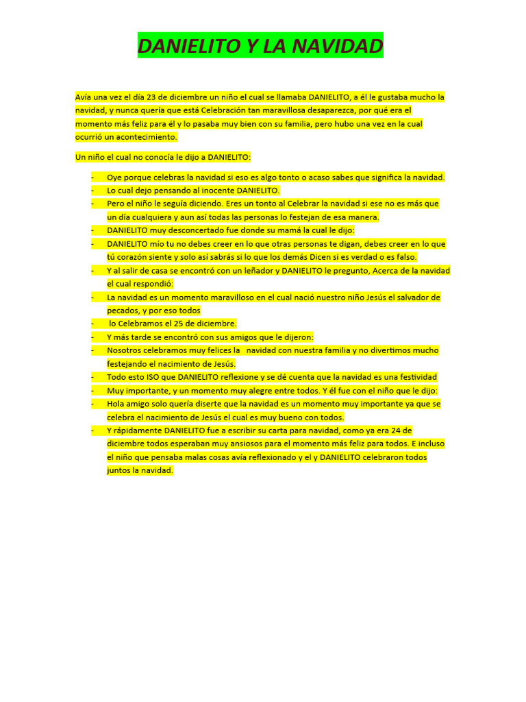 Danielito Y La Navidad | PDF