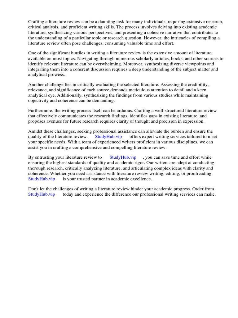 Literature Review Writing Guide | PDF | Methodology | Literature Review