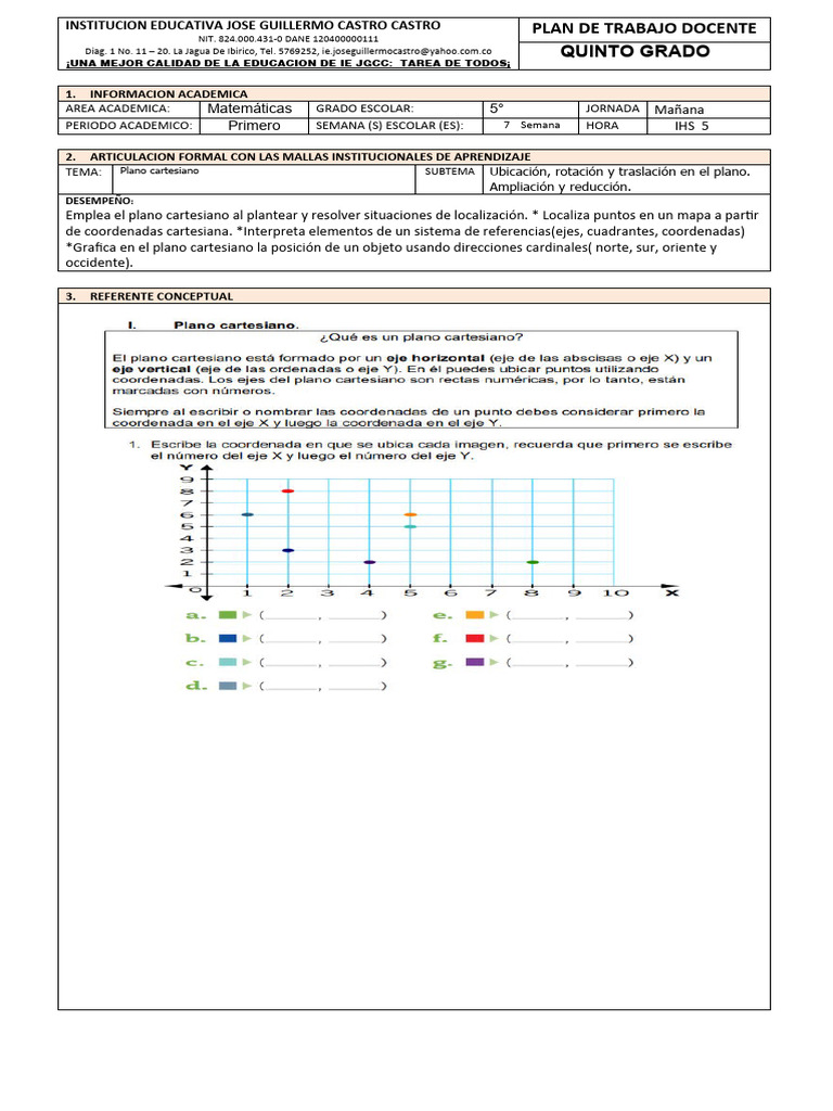 Matematicas Semana 7-1° Periodo | PDF | Sistema de coordenadas ... Matematicas Semana 7-1° Periodo | PDF | Sistema de coordenadas ...