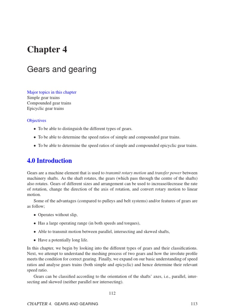 Gears Handout | Download Free PDF | Gear | Mechanics