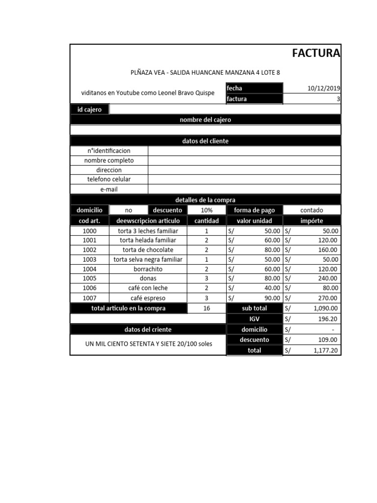 Factura Leonel | PDF