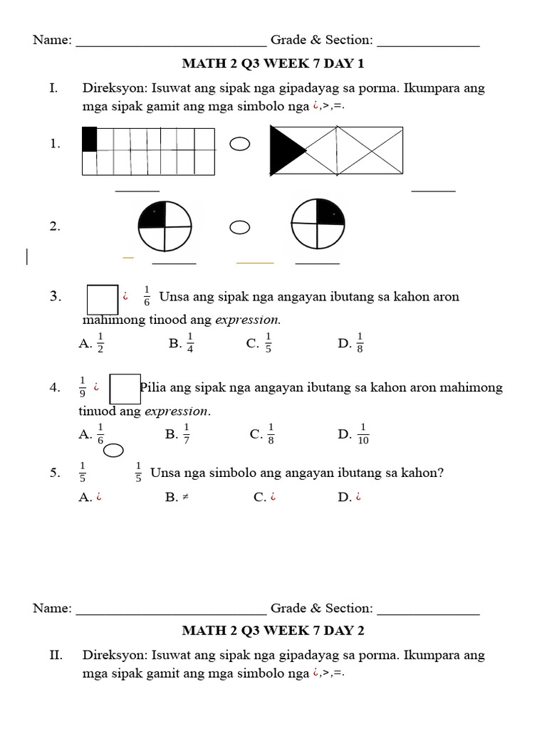 MATH 2 Activity Sheet Q3 W7 | PDF
