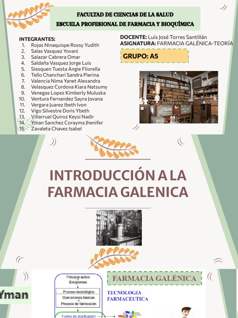 Introducción a la Farmacia Galénica | PDF | Medicamentos con receta ...
