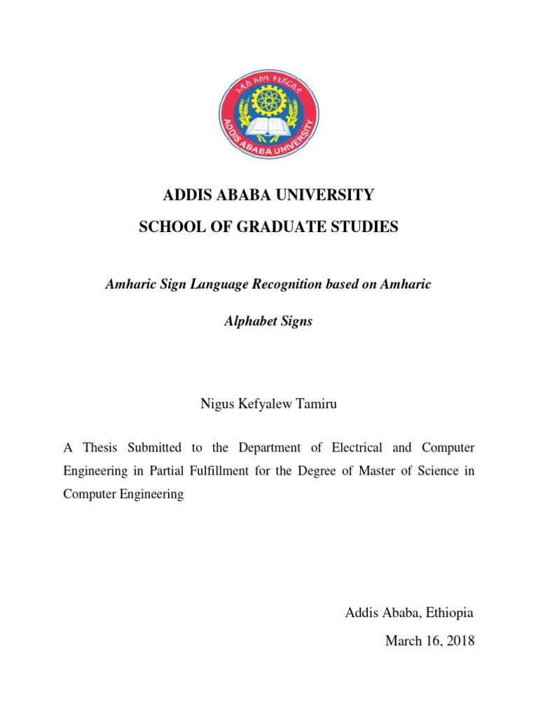 Nigus Kefyalew | PDF | American Sign Language | Image Segmentation