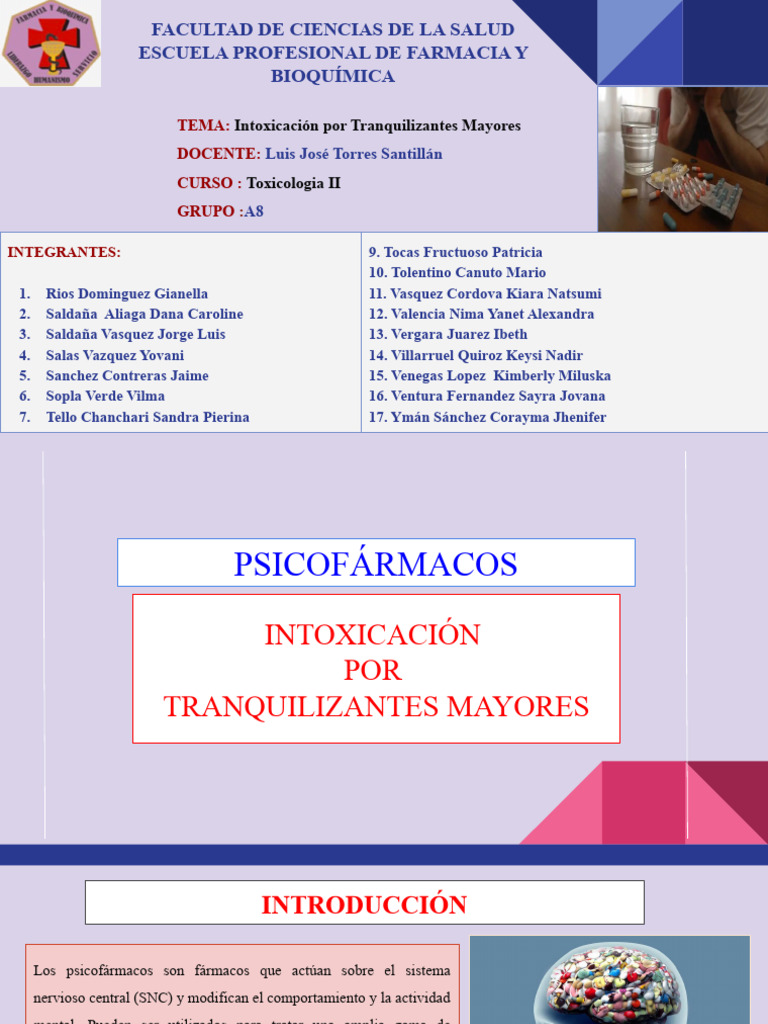 Psicofarmacos - Tranquilizantes Mayores | PDF | Psicosis | Antipsicótico