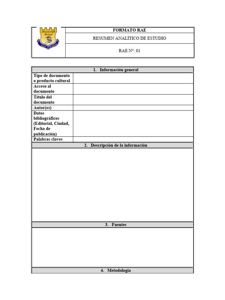Formato Rae 2024 | PDF | Ciencias sociales