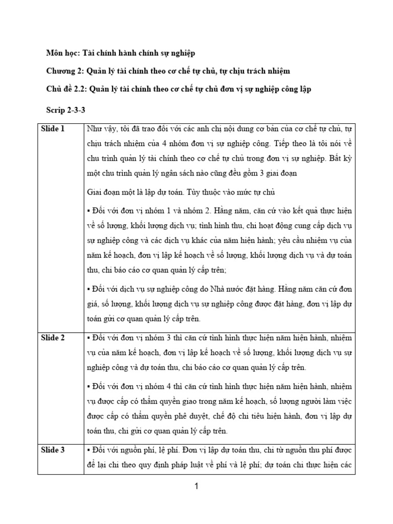 TCHCSN C2 CD2.3.3 Script | PDF