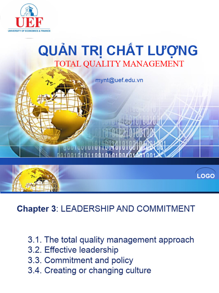 TQM: Leadership & Commitment | PDF | Leadership | Quality Management