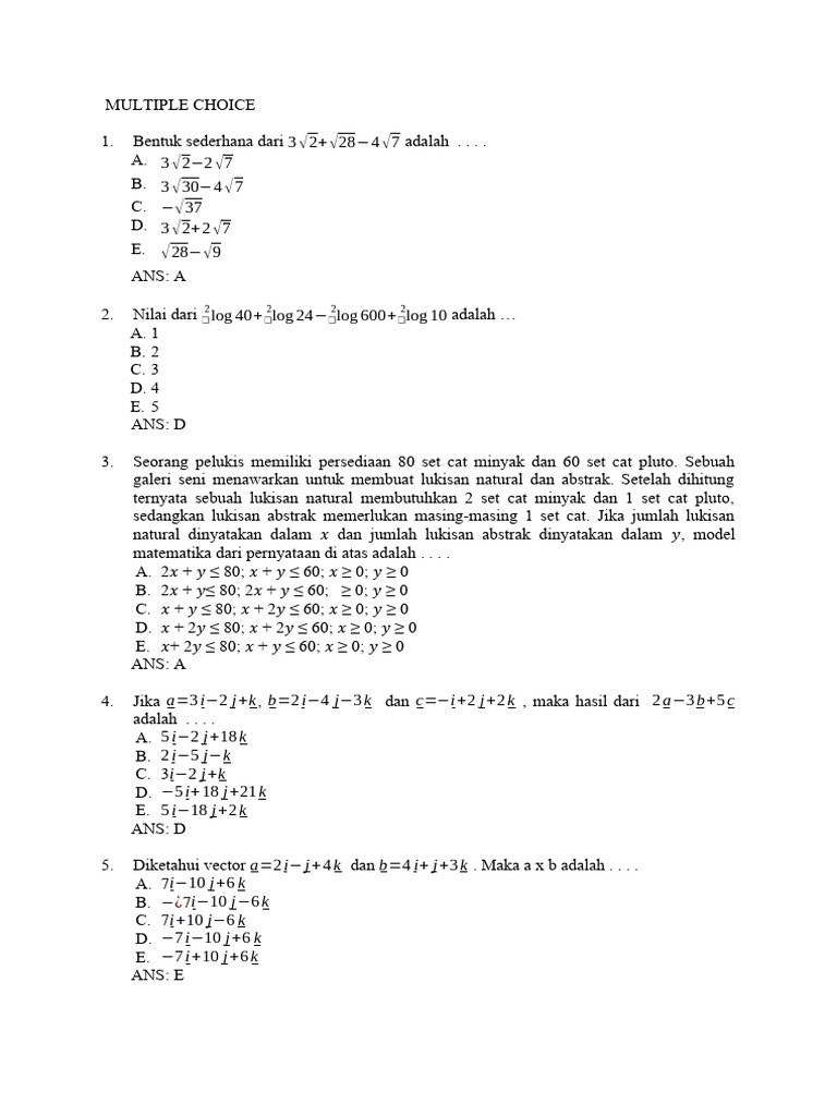 Soal Usp Matematika 2023-2024 | PDF | Metode & Bahan Ajar