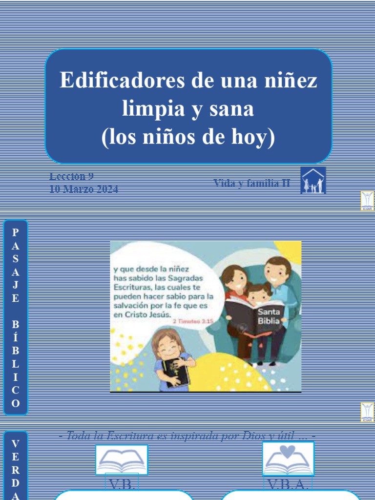 ED 2024-03-10 - Edificadores de Una Niñez Limpia y Sana | PDF | Cristo (título) | Iglesia cristiana