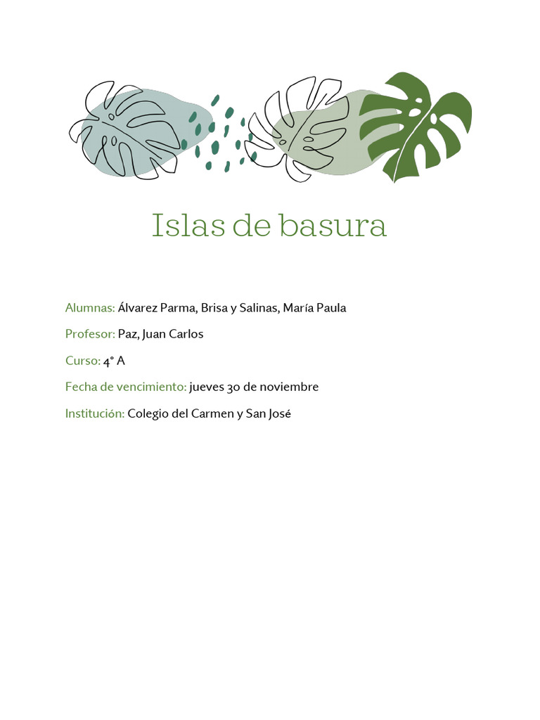 Islas de Basura | PDF | Residuos | Océanos