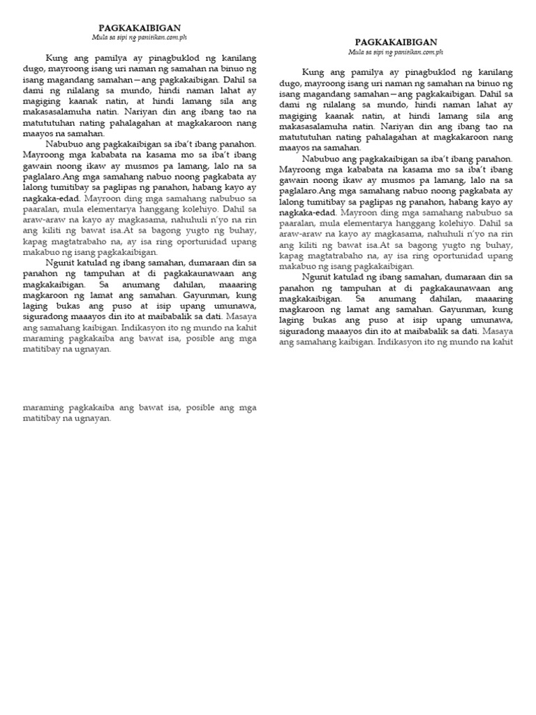 PAGKAKAIBIGAN | PDF