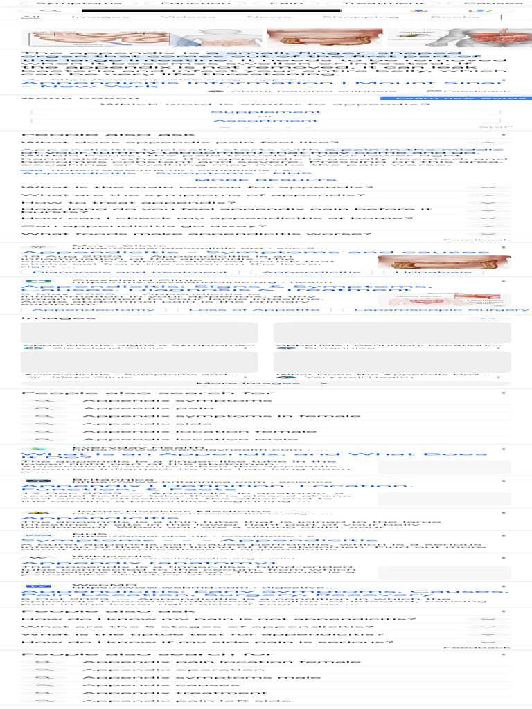 Appendix - Google Search | PDF | Diseases And Disorders | Clinical Medicine