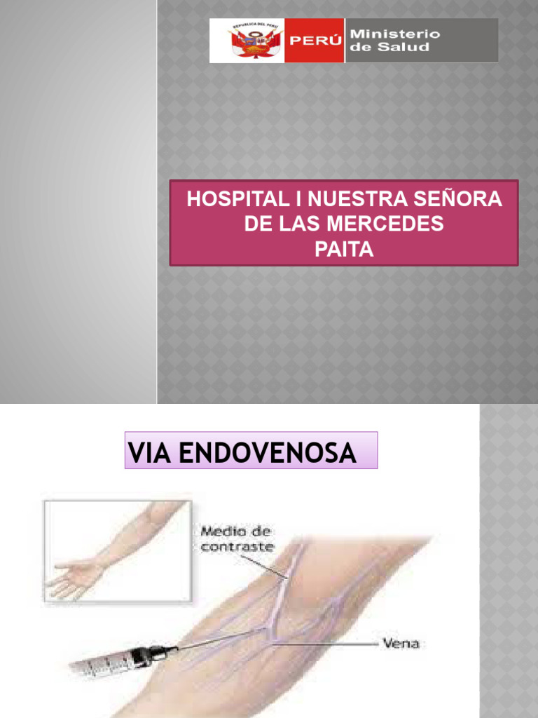 Via Endovenosa | PDF | Terapia intravenosa | Medicamentos con receta