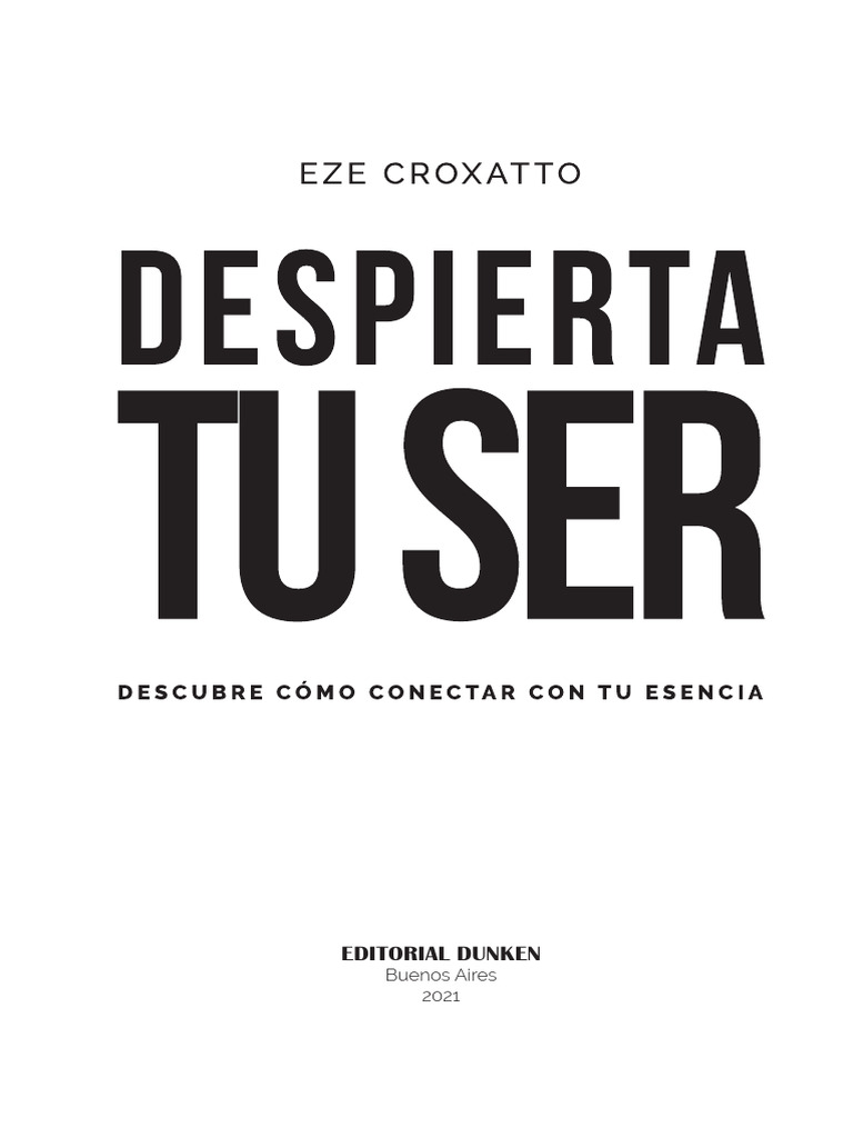 PDF Despierta TU SER Parte Capitulo 1 | PDF | Metafísica | Ligero