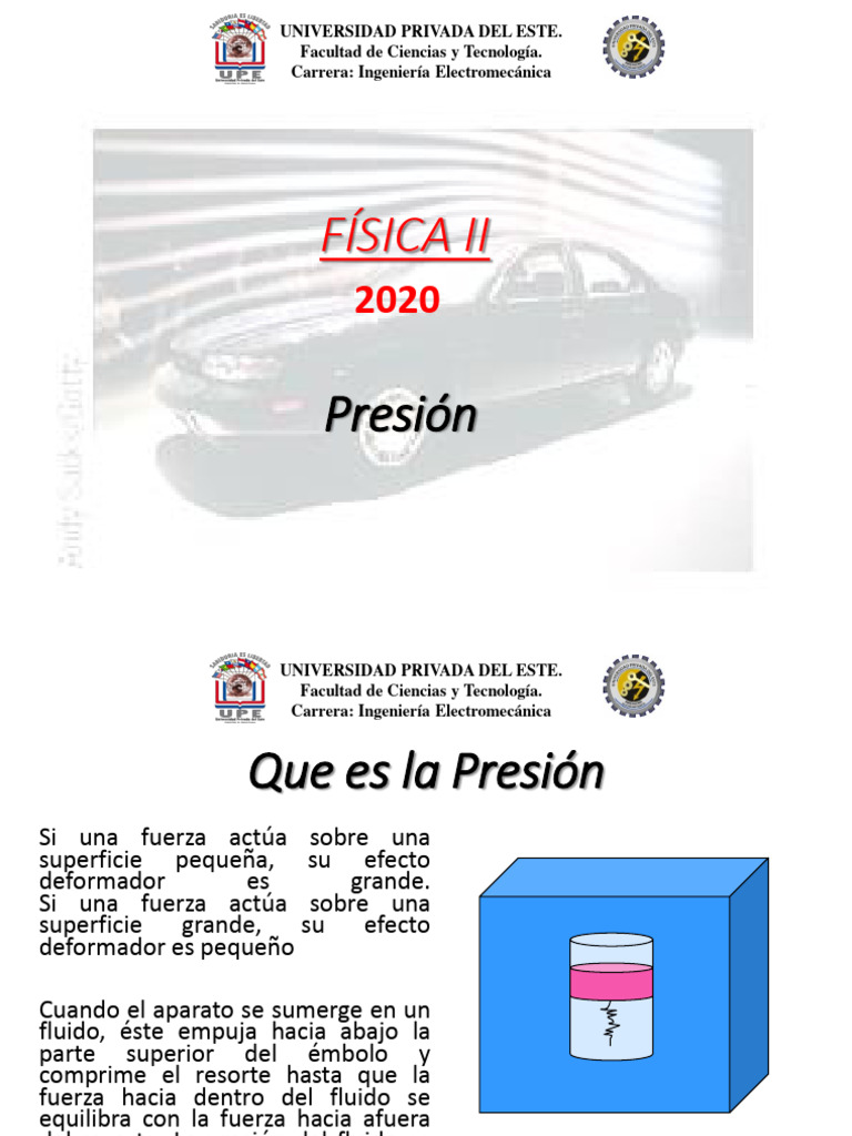 3- CLASE 2- PRESIÓN, PRINCIPIO DE PASCAL | PDF | Presión | Presión ...