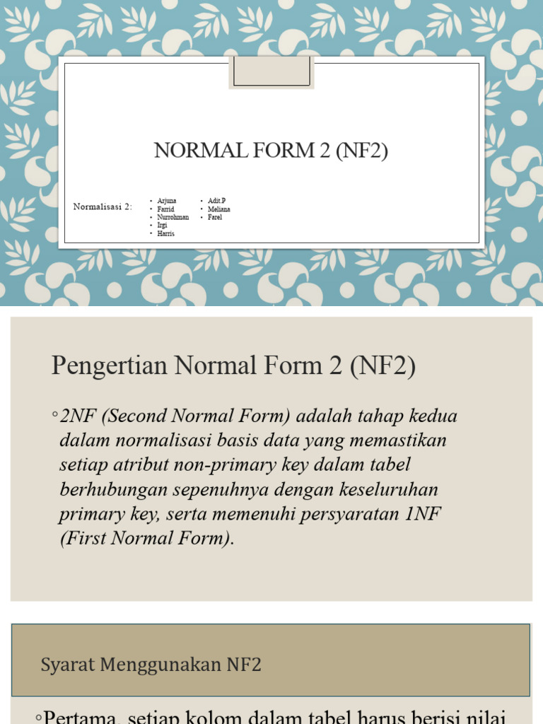 Normalisasi 2 | PDF