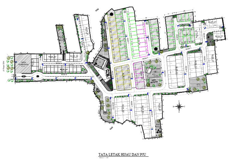 Site Plan Ploting Masjid | PDF