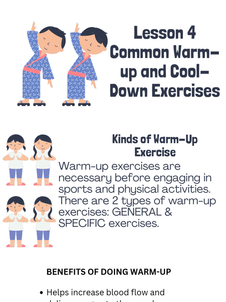 Common Warm-Up and Cool-Down Exercises | PDF | Arm | Physical Exercise