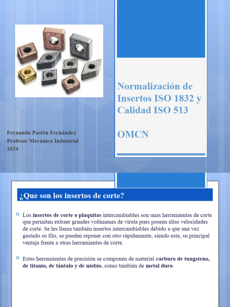 Insertos de Corte-2024 | Descargar gratis PDF | Acero | Aleación