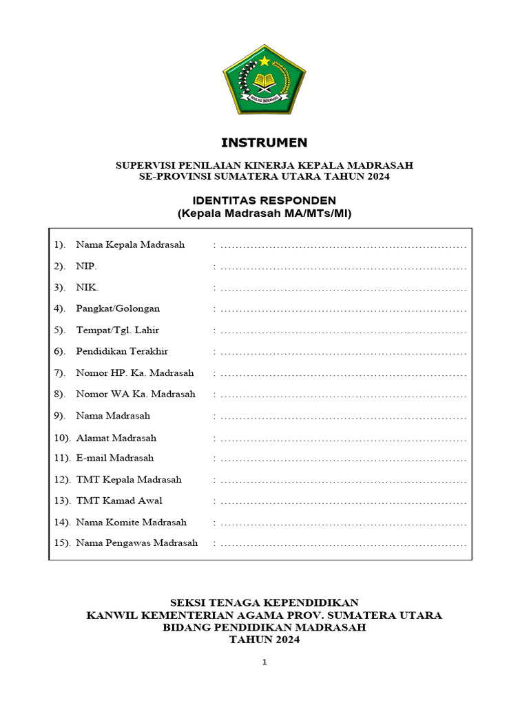 Instrumen Supervisi PKKM 2023 - Lengkap | PDF